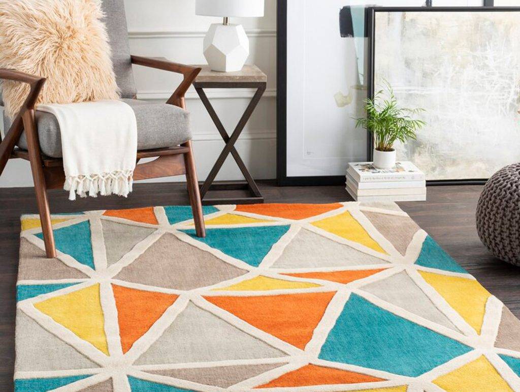 Colorful geometric rug - Nouqoush