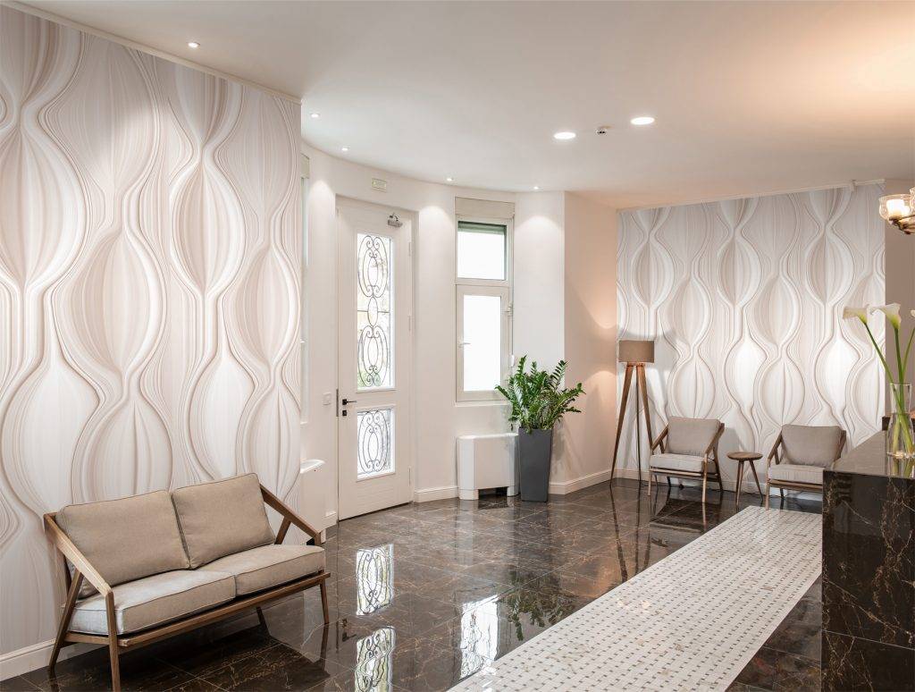 Volumetric 3D figures wall mural – Nouqoush