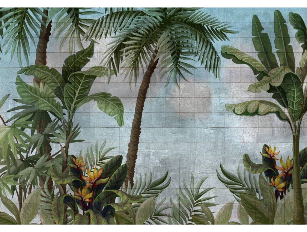 Abstract Jungle view wall mural - Nouqoush