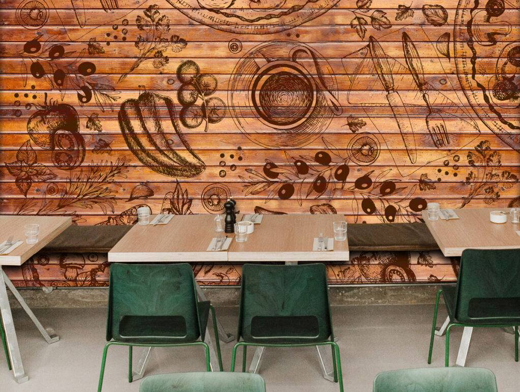 Classic Italian dishes wall mural – Nouqoush