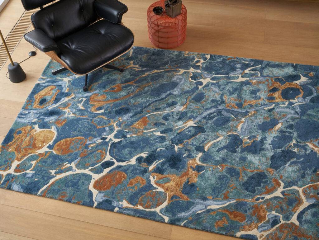 Abstract beach texture rug – Nouqoush
