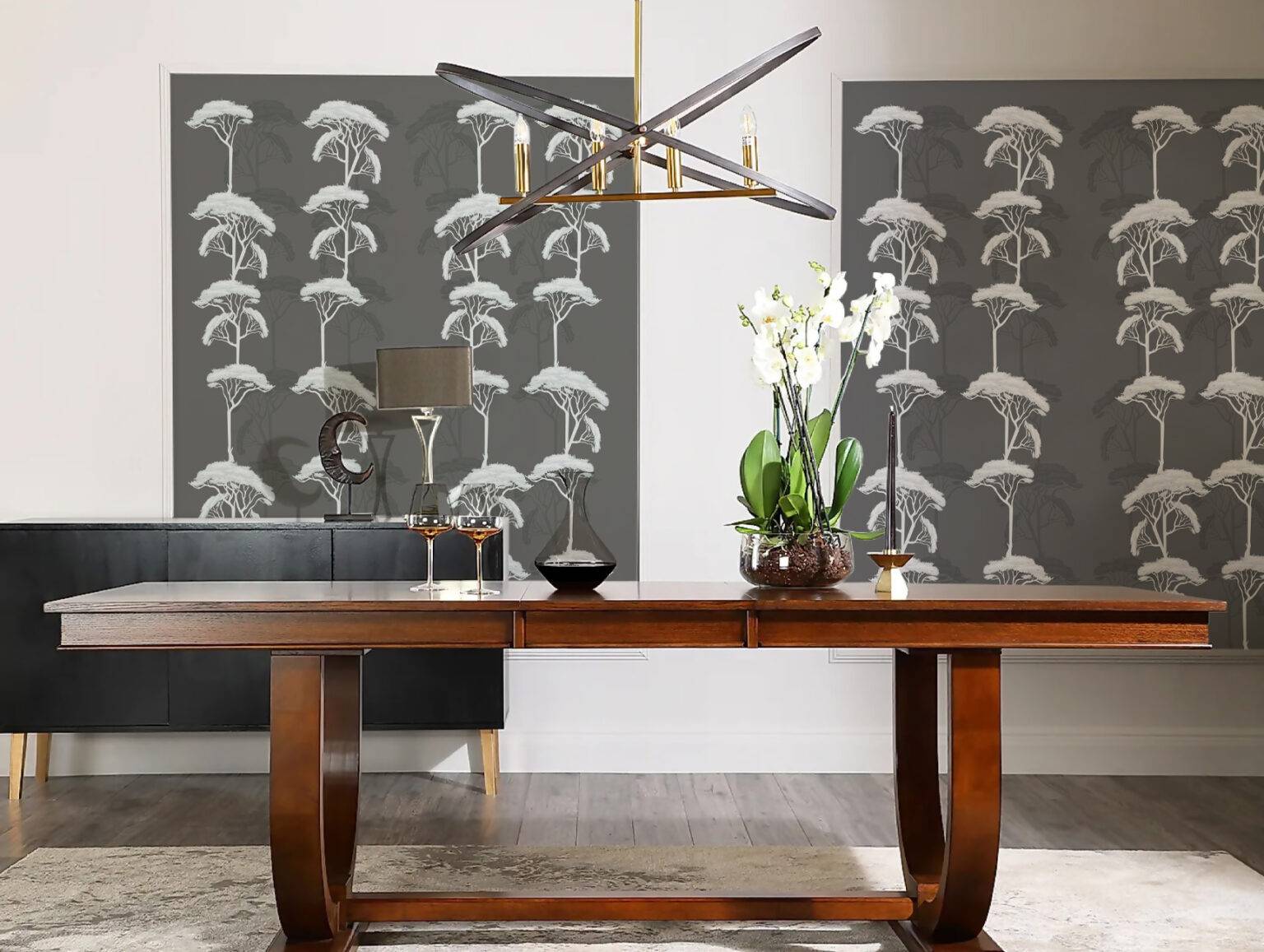 Cedar trees wallpaper mural – Nouqoush