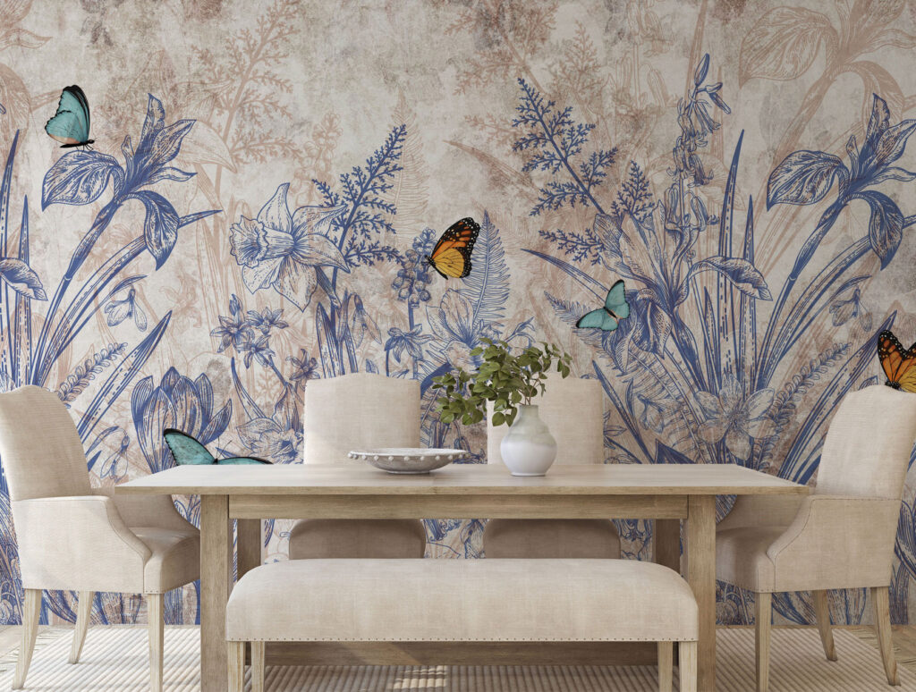 Spring flowers wall mural – Nouqoush