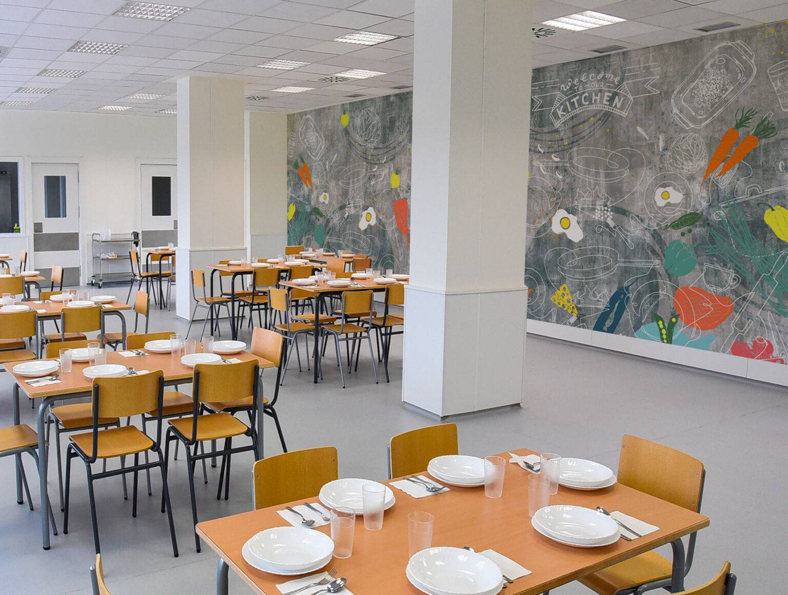 School cafetria wall mural - Nouqoush