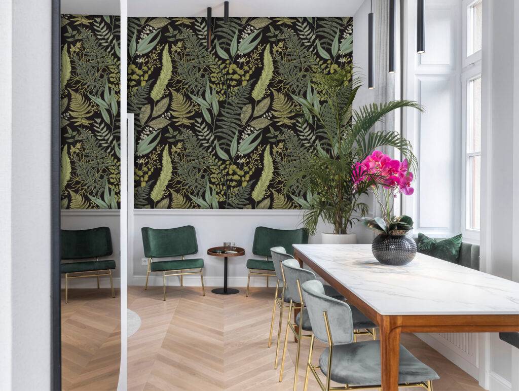 Botanical plants wallpaper mural – Nouqoush