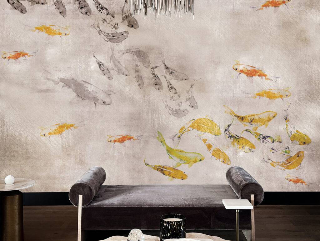 Japanese pond wallpaper mural – Nouqoush
