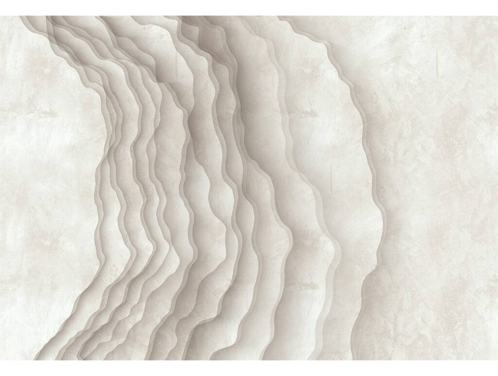 3D wavy lines wall mural – Nouqoush