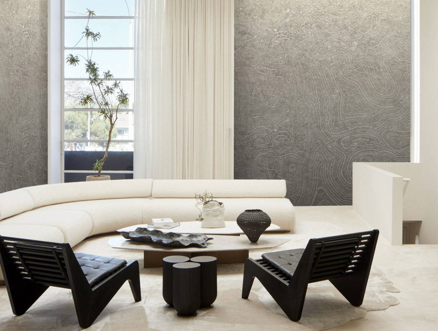 Topography art wall mural - Nouqoush